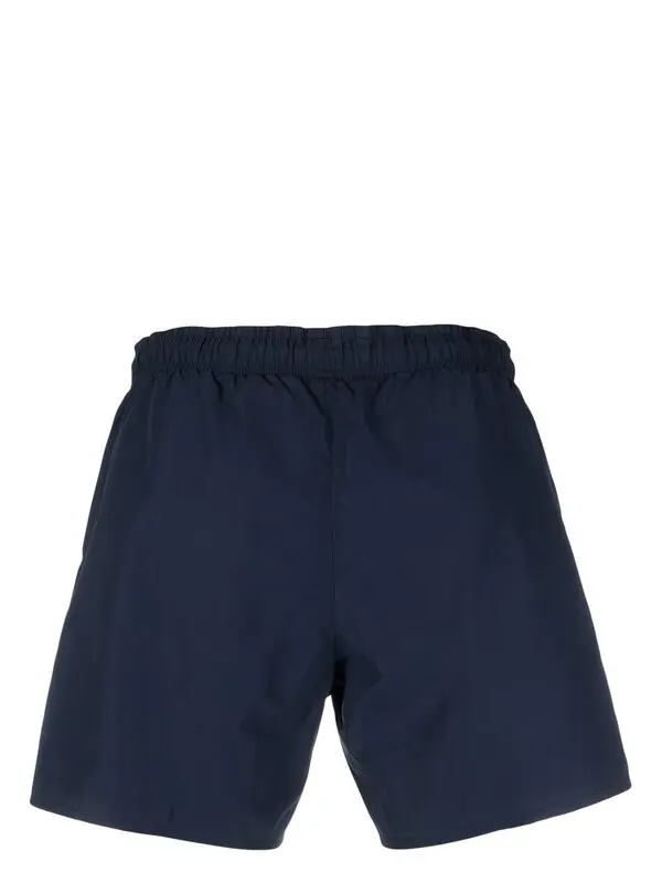 Lacoste Logo-patch Drawstring Swim Shorts - Blue