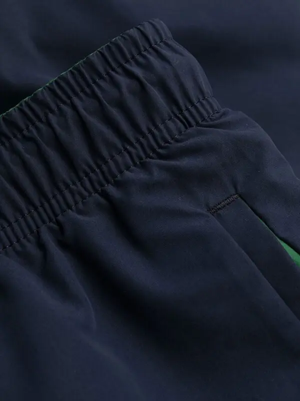 Lacoste Logo-patch Drawstring Swim Shorts - Blue