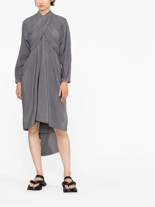 LEMAIRE Silk-blend Wrap-around Midi Dress