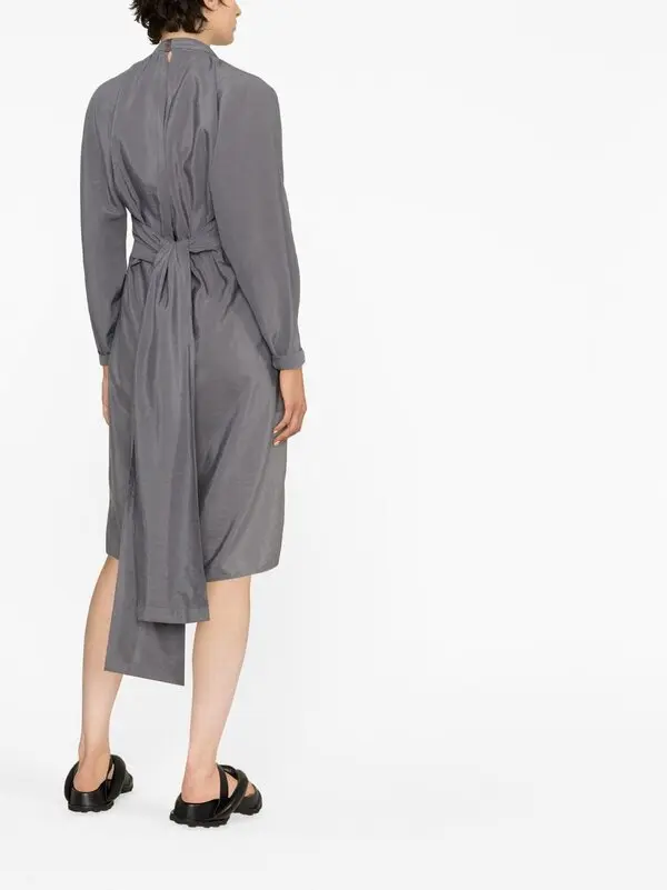 LEMAIRE Silk-blend Wrap-around Midi Dress