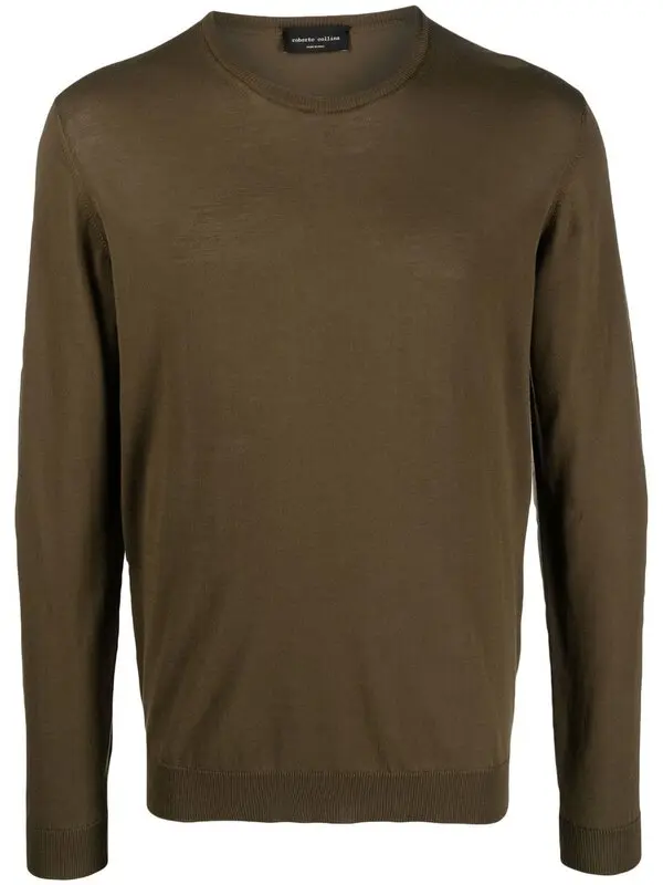 ROBERTO COLLINA Crew-neck Jumper - Green