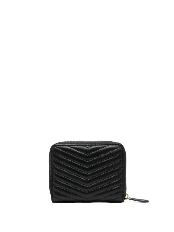 Pinko Quilted Leather Wallet - Black