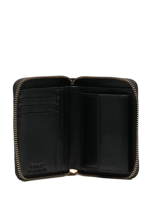 Pinko Quilted Leather Wallet - Black