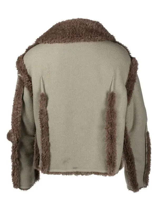 Eckhaus Latta Fleece-trim Sherpa Jacket