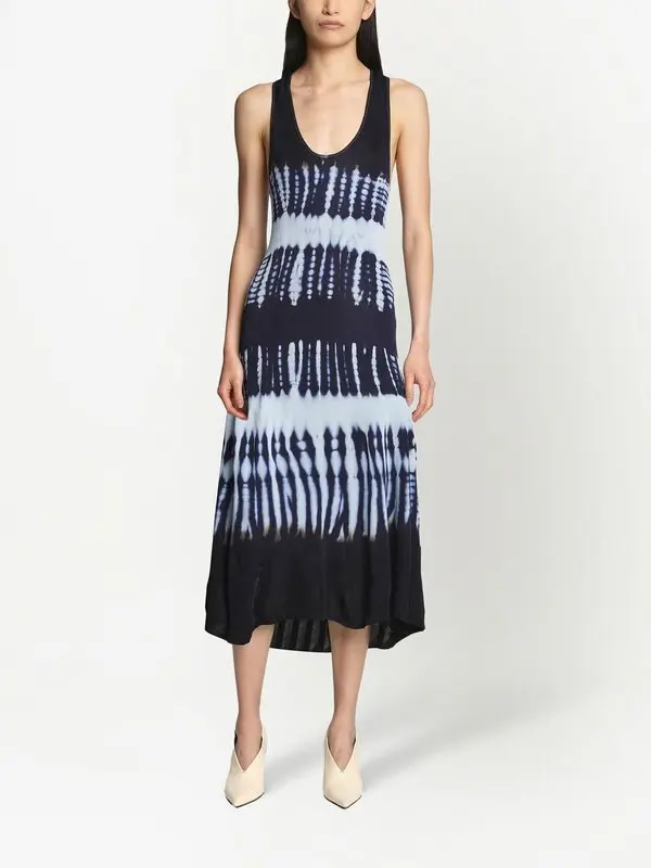 Proenza Schouler Tie-dye Print Midi Dress - Blue