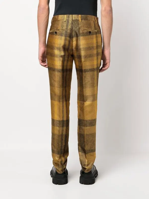 Moschino Check Pattern Tapered Trousers