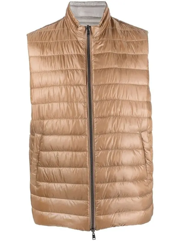 Herno Reversible Padded Down Gilet - Brown