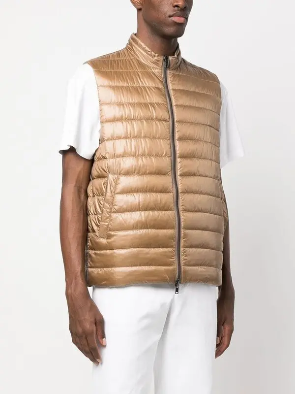 Herno Reversible Padded Down Gilet - Brown