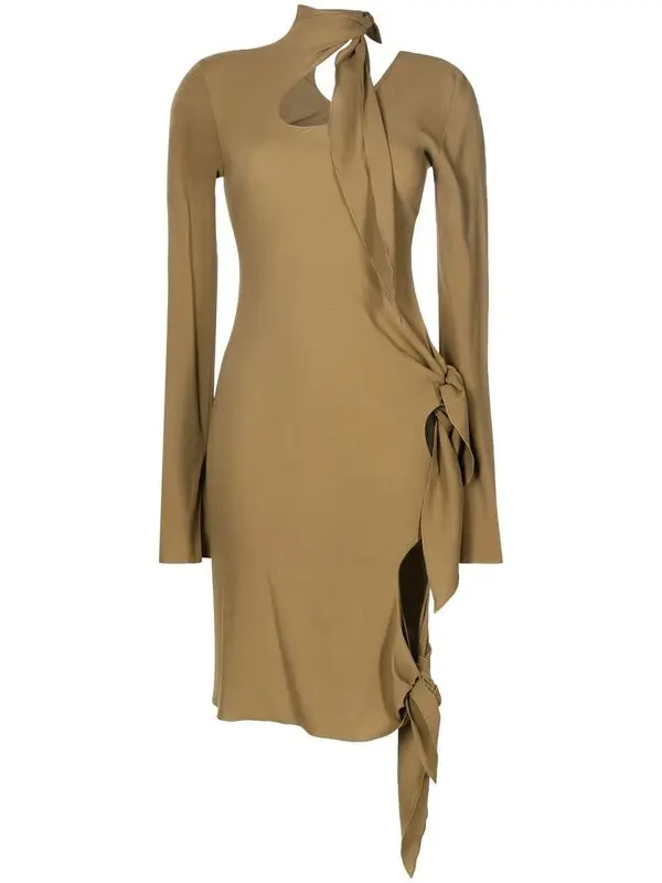 PETAR PETROV Cut-out Mini Dress - Brown