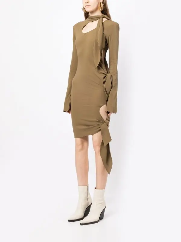 PETAR PETROV Cut-out Mini Dress - Brown