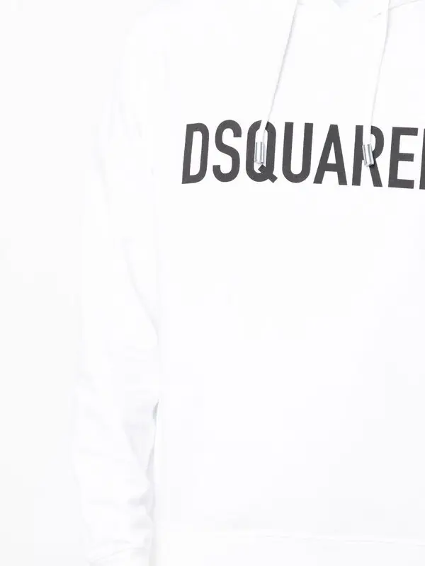 Dsquared2 Logo-print Cotton Hoodie - White