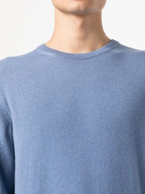 Zegna Ribbed-knit Crew Neck Sweater - Blue