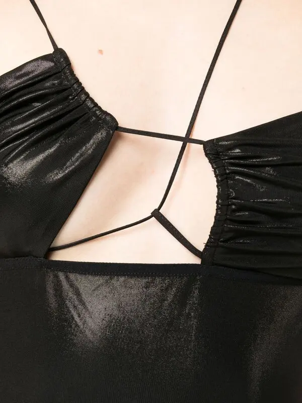 NENSI DOJAKA Asymmetric-neck Midi Dress