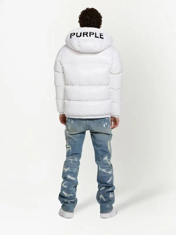 PURPLE BRAND Logo-print Puffer Jacket