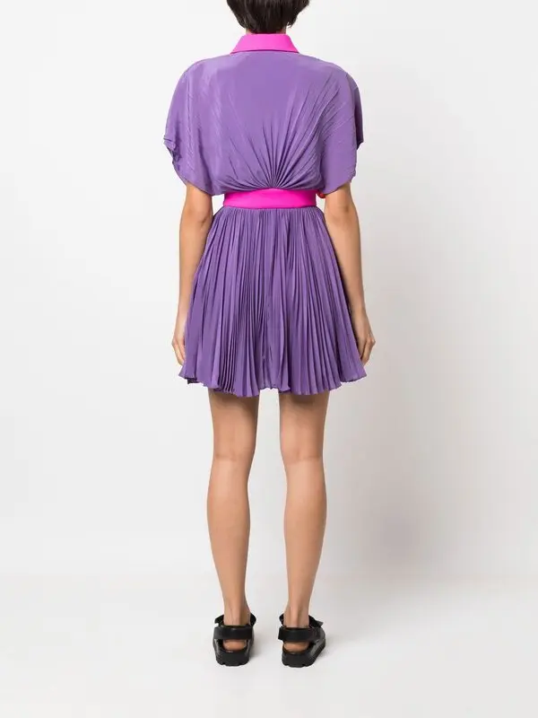 Roberto Cavalli Colour-block Pleated Dress