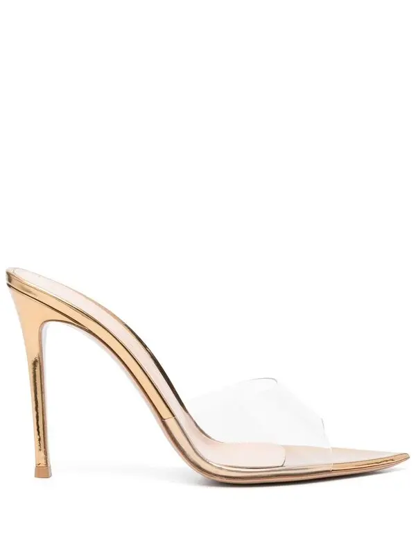 GIANVITO ROSSI Elle 105mm Transparent Sandals - Neutrals