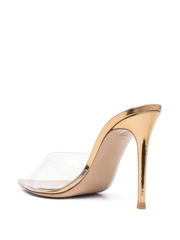 GIANVITO ROSSI Elle 105mm Transparent Sandals - Neutrals