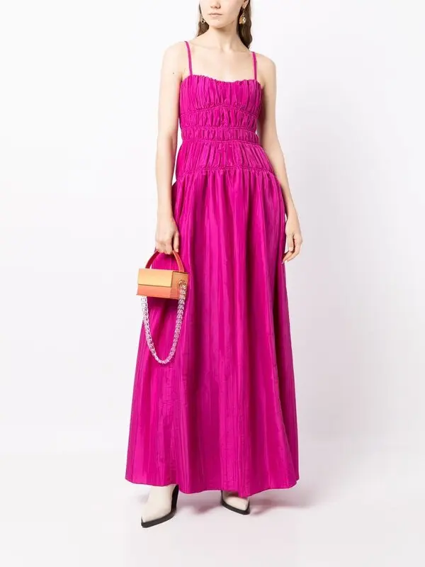 Simkhai Shirred-panel Maxi Dress