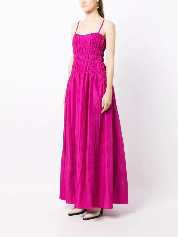 Simkhai Shirred-panel Maxi Dress
