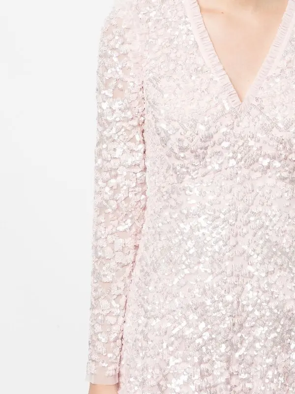 NEEDLE & THREAD Sequinned Skater Dress