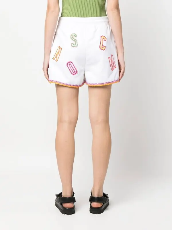 Moschino Embroidered Lace-trim Shorts