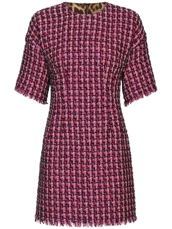 Dolce & Gabbana Tweed Minidress - Pink