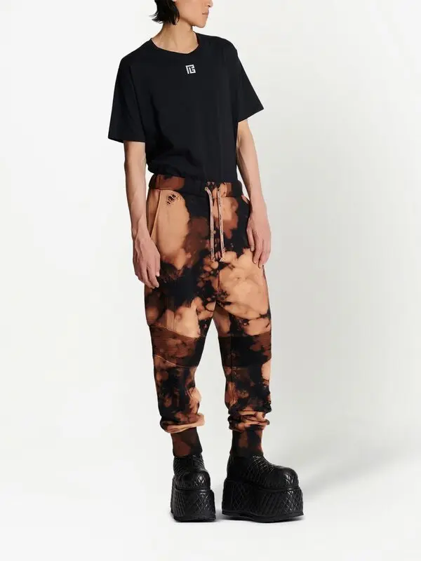 Balmain Tie-dye Print Track Pants - Brown