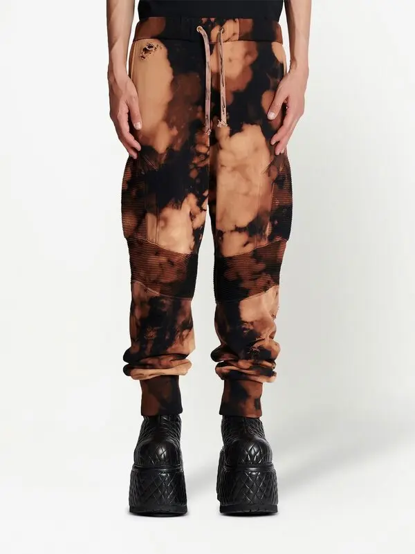 Balmain Tie-dye Print Track Pants - Brown