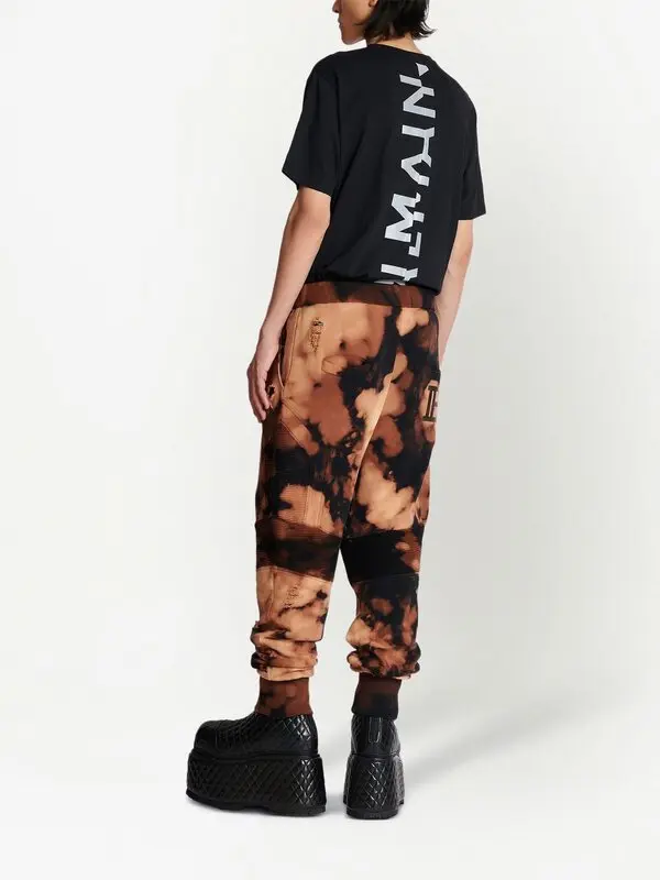 Balmain Tie-dye Print Track Pants - Brown