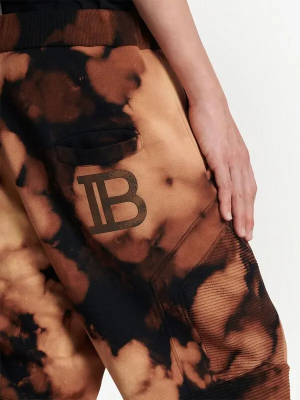 Balmain Tie-dye Print Track Pants - Brown