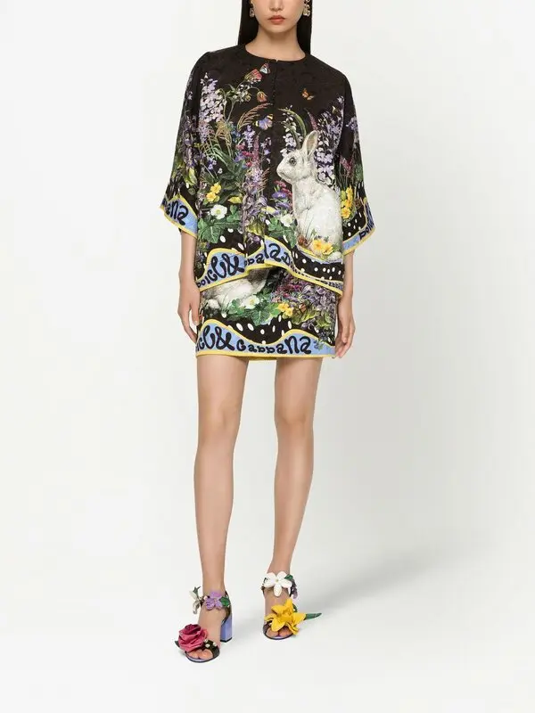 Dolce & Gabbana Graphic-print Mini Skirt