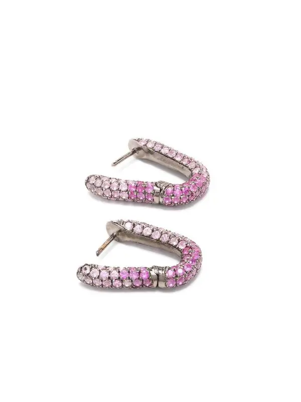 SELIM MOUZANNAR Link Sapphire Earrings - Silver