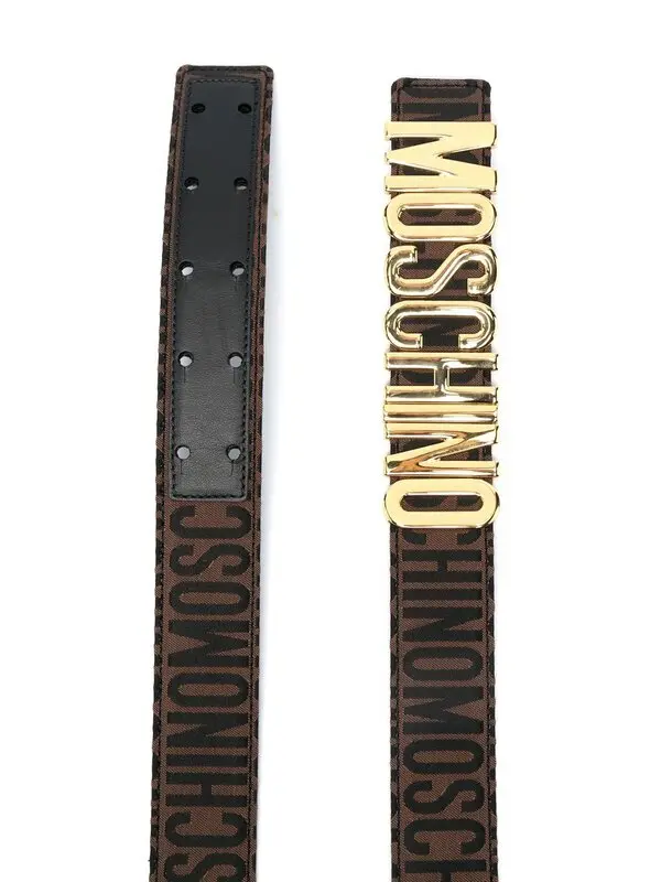 Moschino Logo Leather Belt