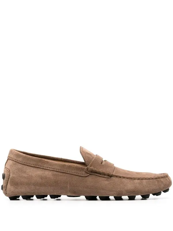 TOD'S City Gommino Suede Loafers - Brown