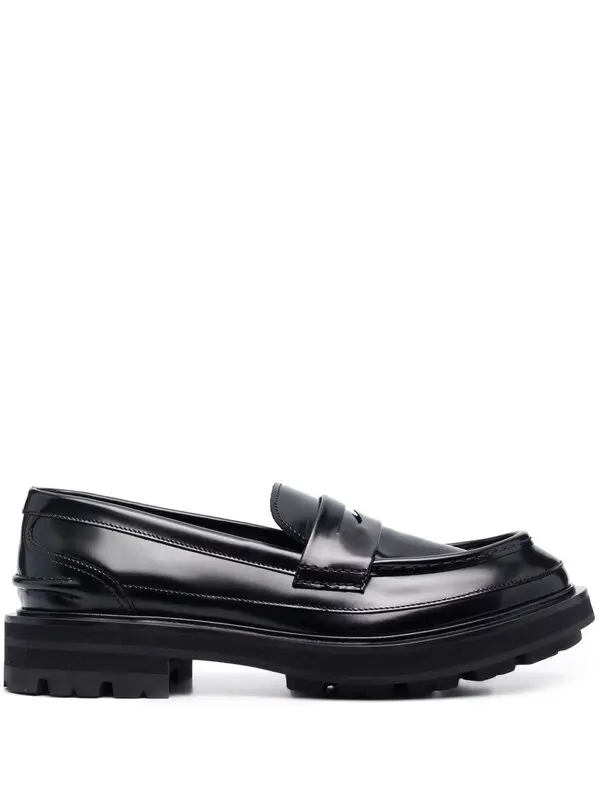 Alexander McQueen Tread-sole Penny-slot Loafers
