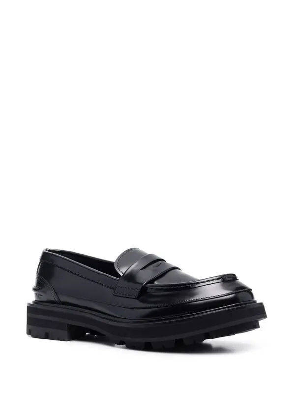 Alexander McQueen Tread-sole Penny-slot Loafers
