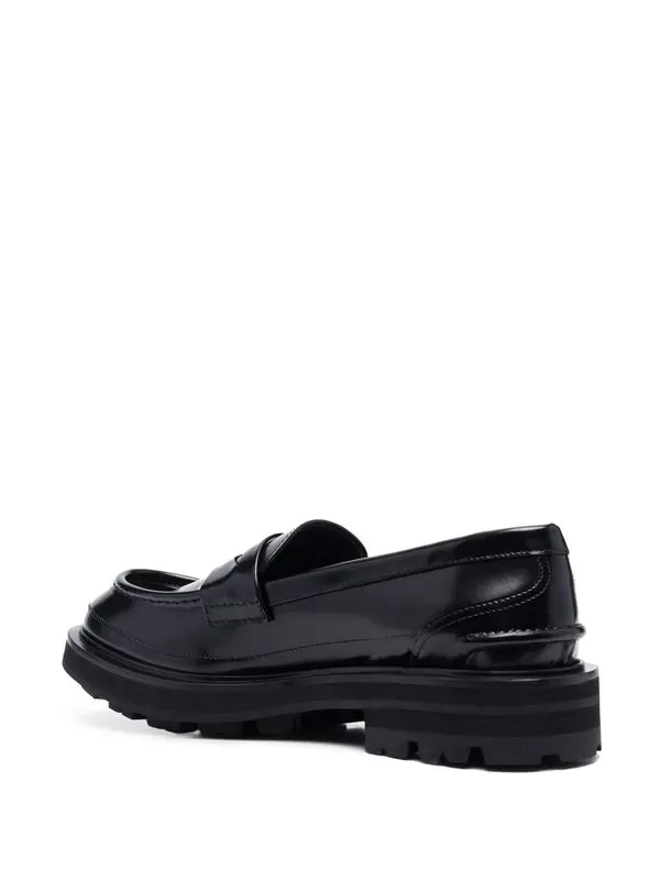 Alexander McQueen Tread-sole Penny-slot Loafers