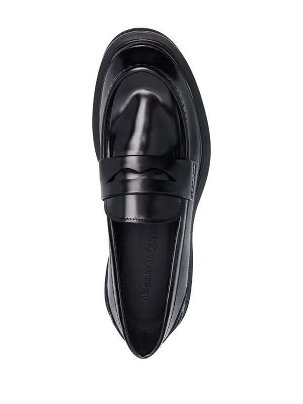Alexander McQueen Tread-sole Penny-slot Loafers