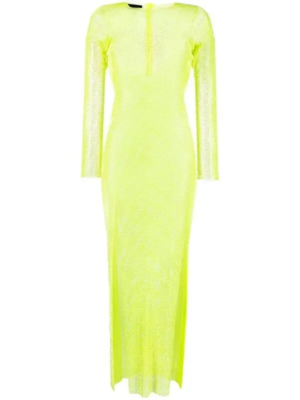 green sheer maxi dress Verity Green Cowl-Neck Maxi Dress With Sheer-Skirt – Club L London