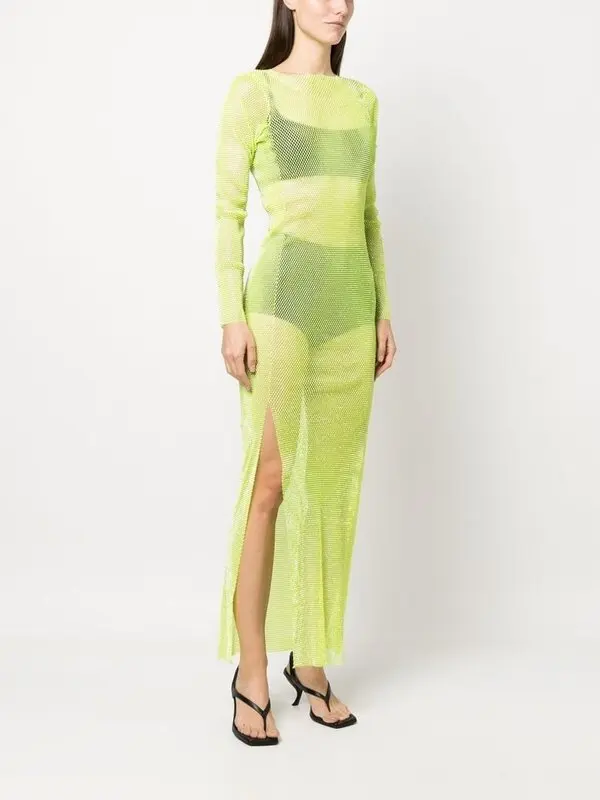 SANTA BRANDS Semi-sheer Maxi Dress - Green