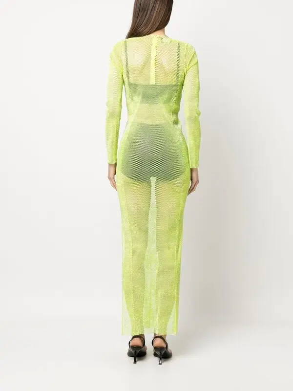 SANTA BRANDS Semi-sheer Maxi Dress - Green