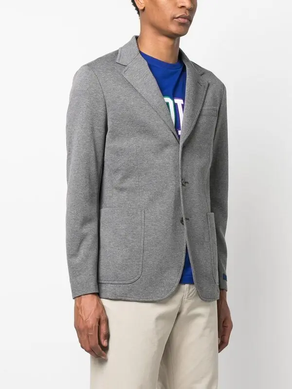 Polo Ralph Lauren Single-breasted Cotton-blend Blazer - Grey