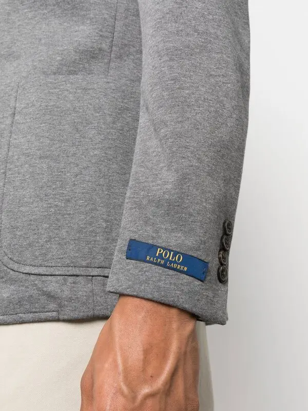 Polo Ralph Lauren Single-breasted Cotton-blend Blazer - Grey
