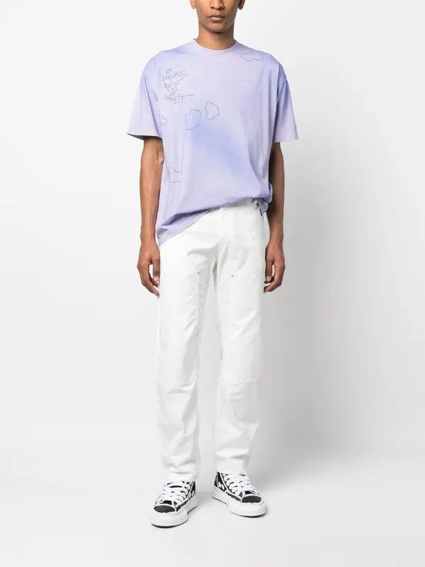 OBJECTS IV LIFE Graphic-print Faded T-shirt - Purple