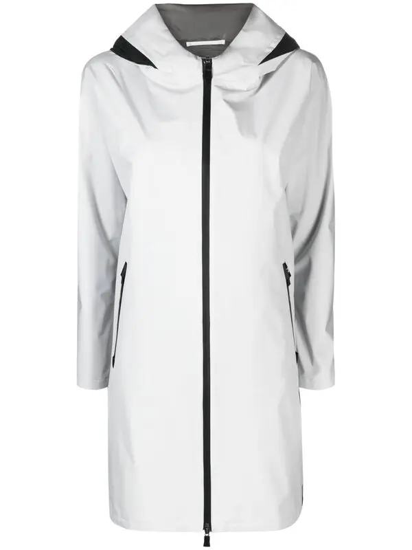 Herno Hooded Zip-fastening Coat - Grey