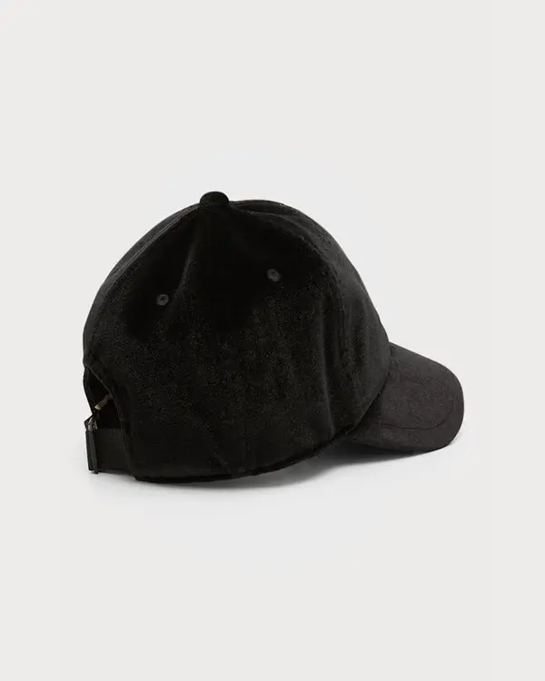 Rag & Bone Addison Velvet Baseball Cap - Black | Editorialist
