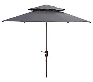 SAFAVIEH Athens 9' Double Top Crank Umbrella - One-color
