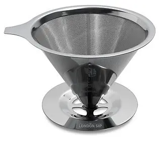 THE LONDON SIP 4-cup Stainless Steel Coffee Dri Per - Silver