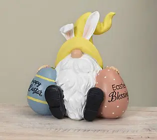 GERSON INTERNATIONAL 10.9'h Resin Easter Gnome Gerson Co - One-color