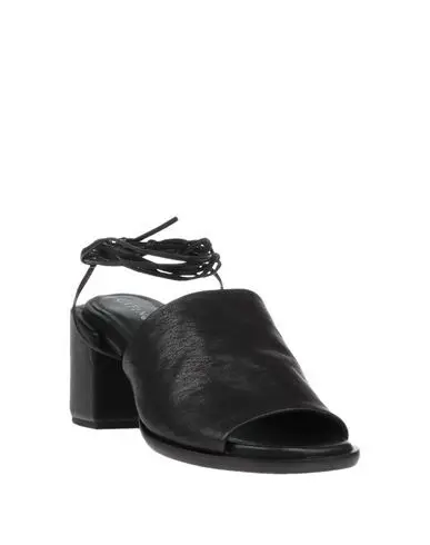 CAFÈNOIR Leather Sandals - Black